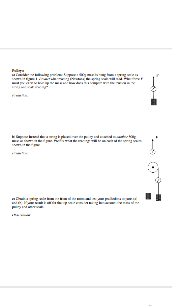 Solved Pulleys: a) Consider the following problem: Suppose a | Chegg.com