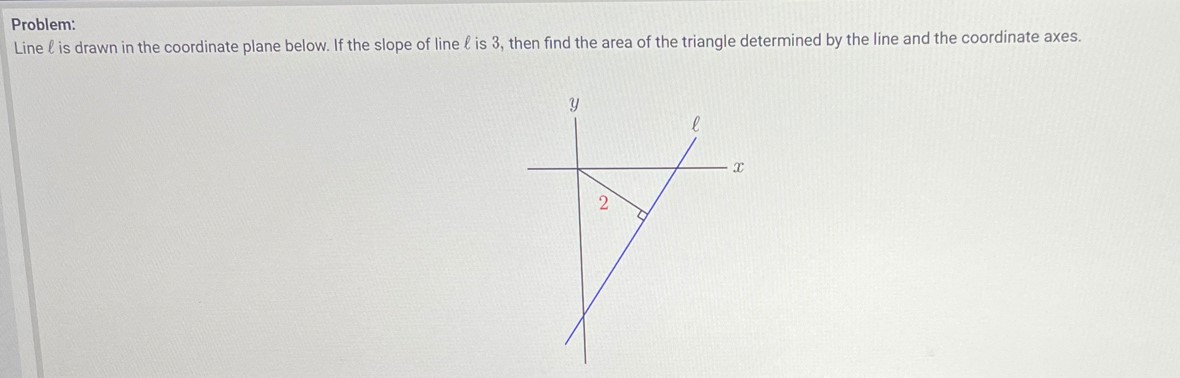 Solved Problem:Line l ﻿is drawn in the coordinate plane | Chegg.com