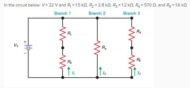 Solved 1. Determine the branch currents, I1, I2, and I3, and | Chegg.com
