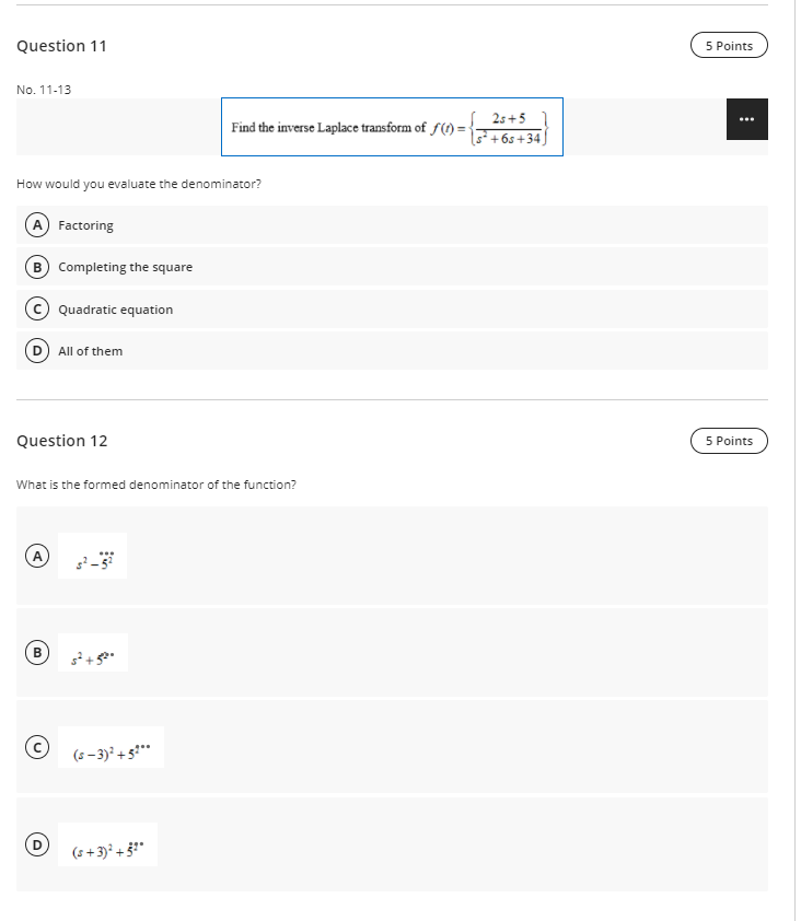 Solved Question 7 5 Points Using the first translation | Chegg.com