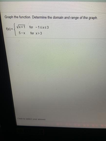 Solved Graph the function. Determine the domain and range of | Chegg.com