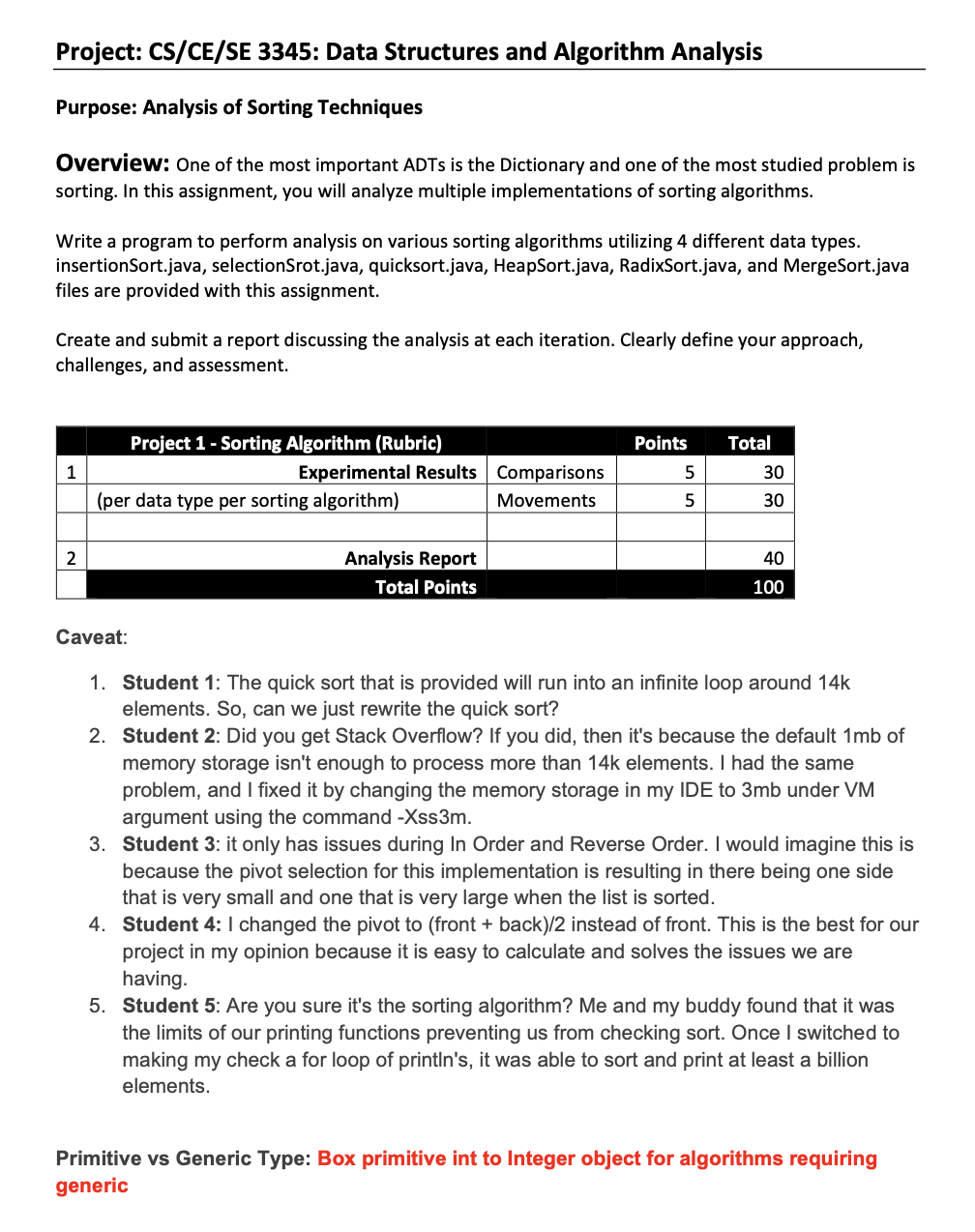 Solved Project Cscese 3345 Data Structures And Algorithm 8963