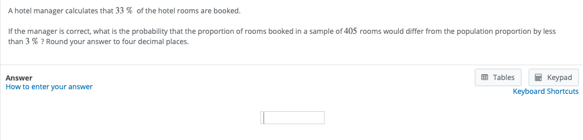 Solved A hotel manager calculates that 33% of the hotel | Chegg.com