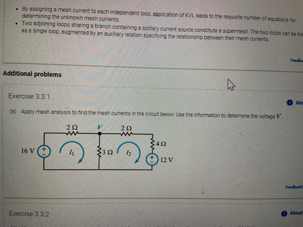 Solved Mesh Analysis. Please solve this problem USING MESH | Chegg.com