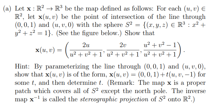 Solved a) Let x:R2→R3 be the map defined as follows: For | Chegg.com