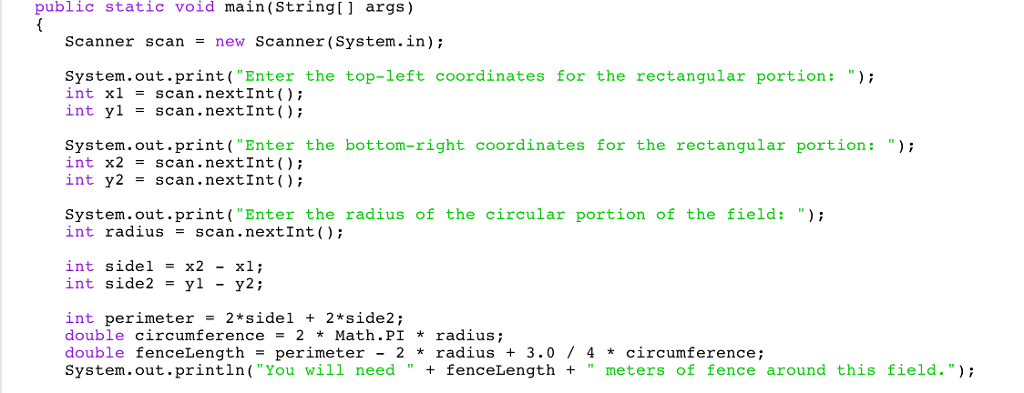 Solved public static void main(String args) Scanner scan = | Chegg.com