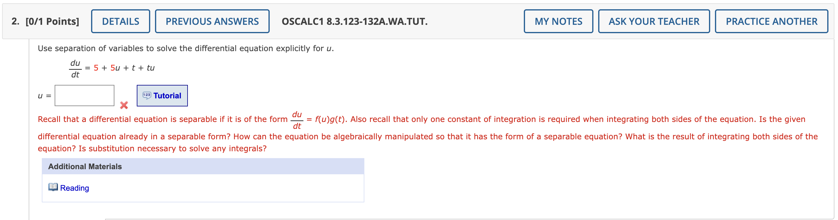 Solved Use separation of variables to solve the differential | Chegg.com