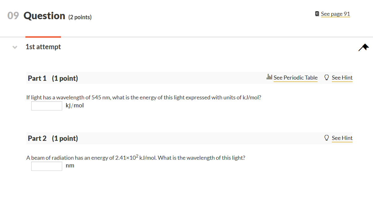 Solved 09 Question (2 points) e See page 91 1st attempt Part | Chegg.com Solved 09 Question (2 points) e See page 91 1st attempt Part | Chegg.com