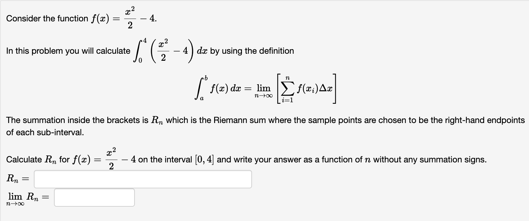 Solved Consider the function f(x)=x22-4In this problem you | Chegg.com