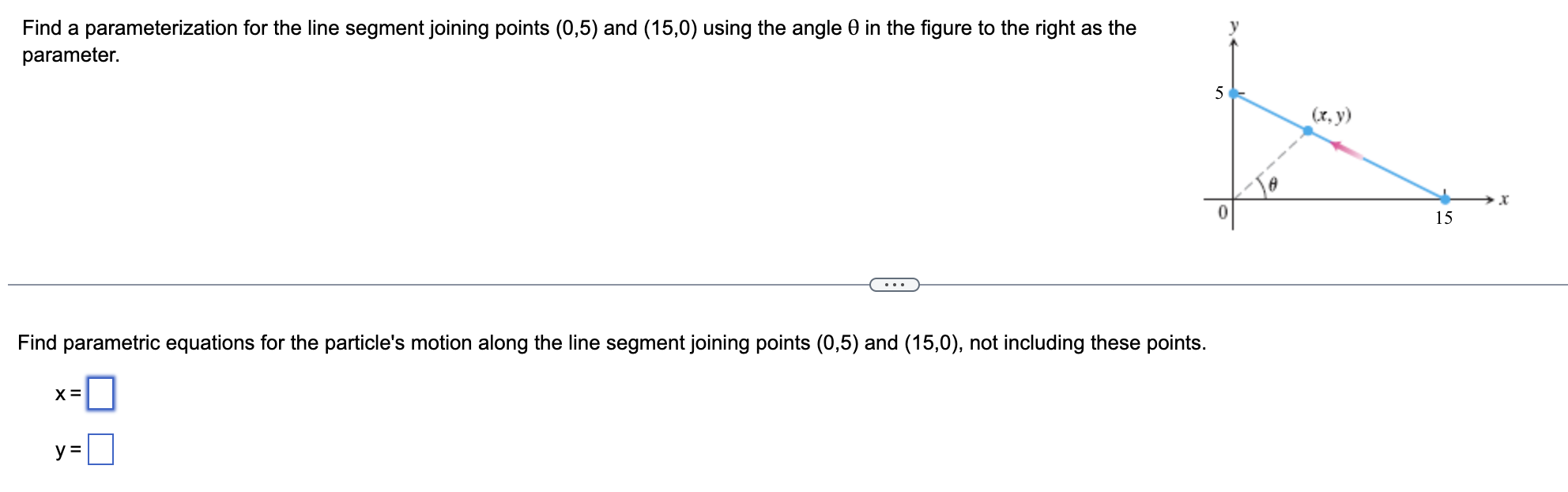 Solved Find a parameterization for the line segment joining | Chegg.com
