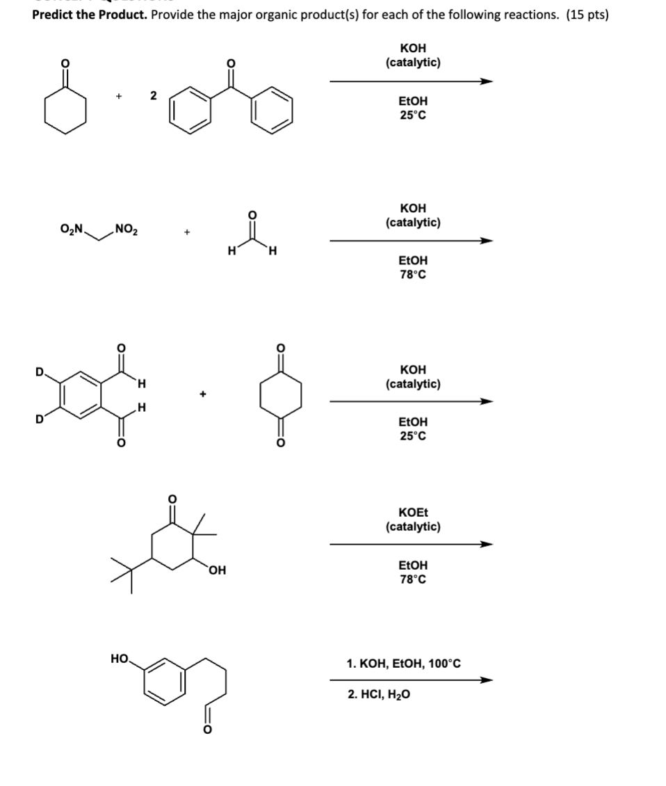 Solved Predict the Product. Provide the major organic | Chegg.com