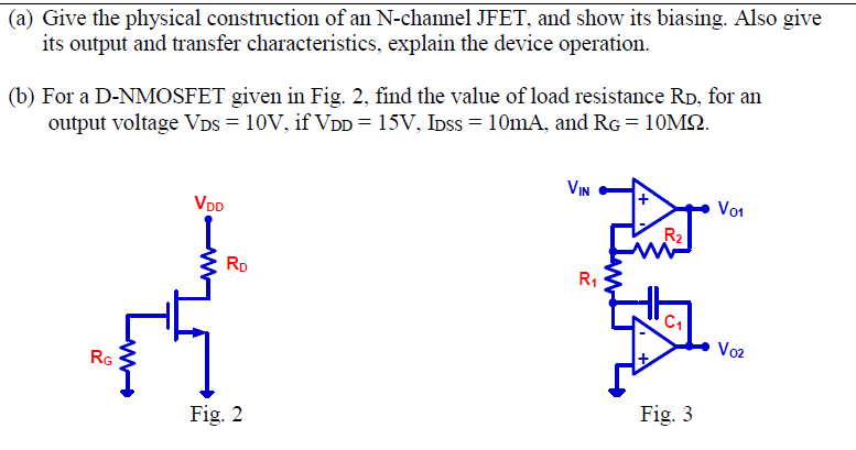 Solved (a) Give the physical construction of an N-channel | Chegg.com