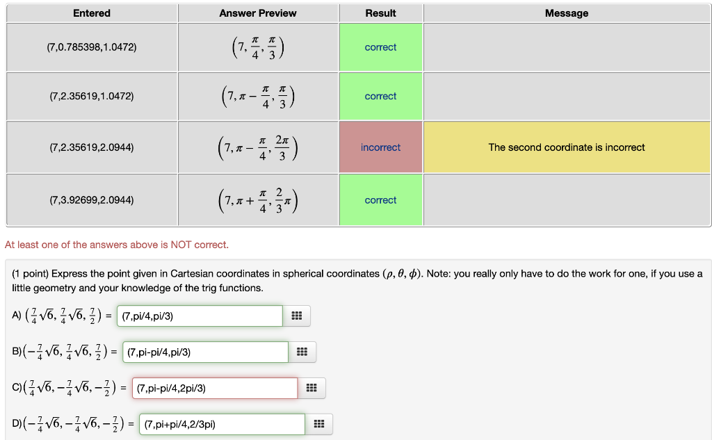 Solved Entered Answer Preview Result Message | Chegg.com