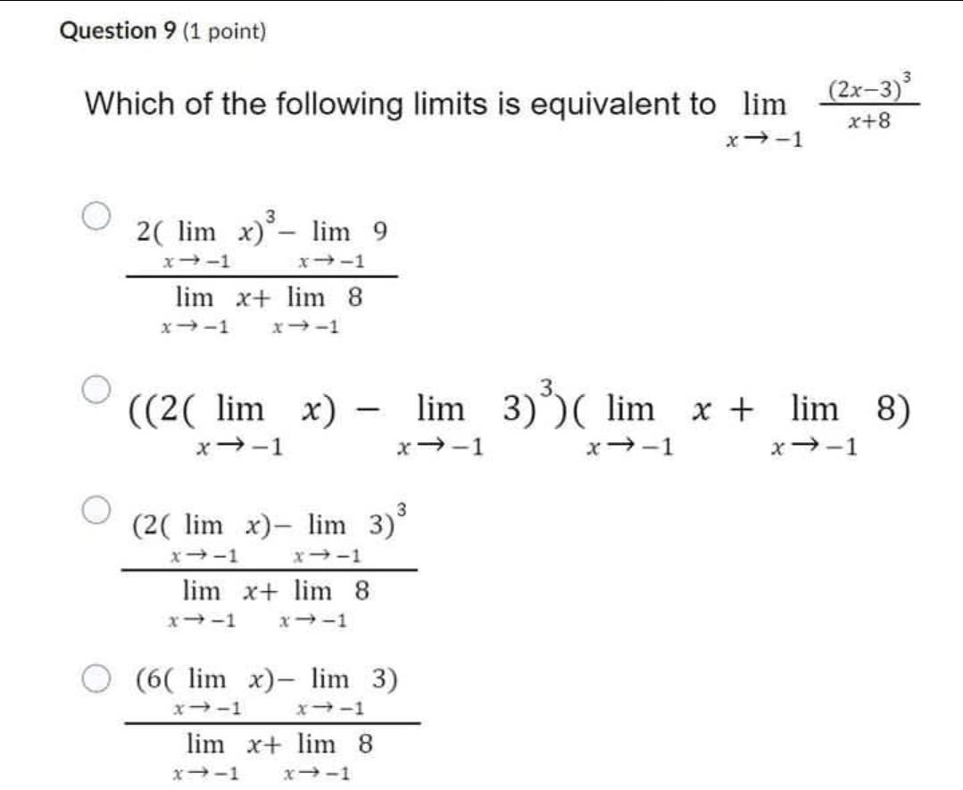 Solved Which of the following limits is equivalent to | Chegg.com