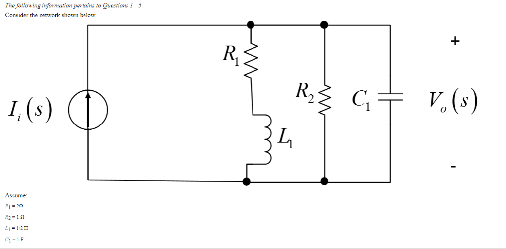 Solved 1 Which Expression Below Gives The Transfer Function Chegg