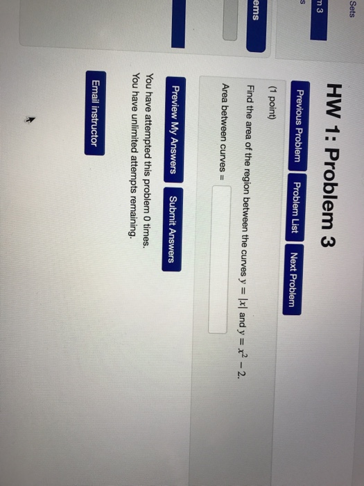 Solved HW 1: Problem 1 Previous Problem Problem List Next | Chegg.com