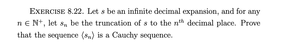 Solved EXERCISE 8.22. Let s be an infinite decimal | Chegg.com