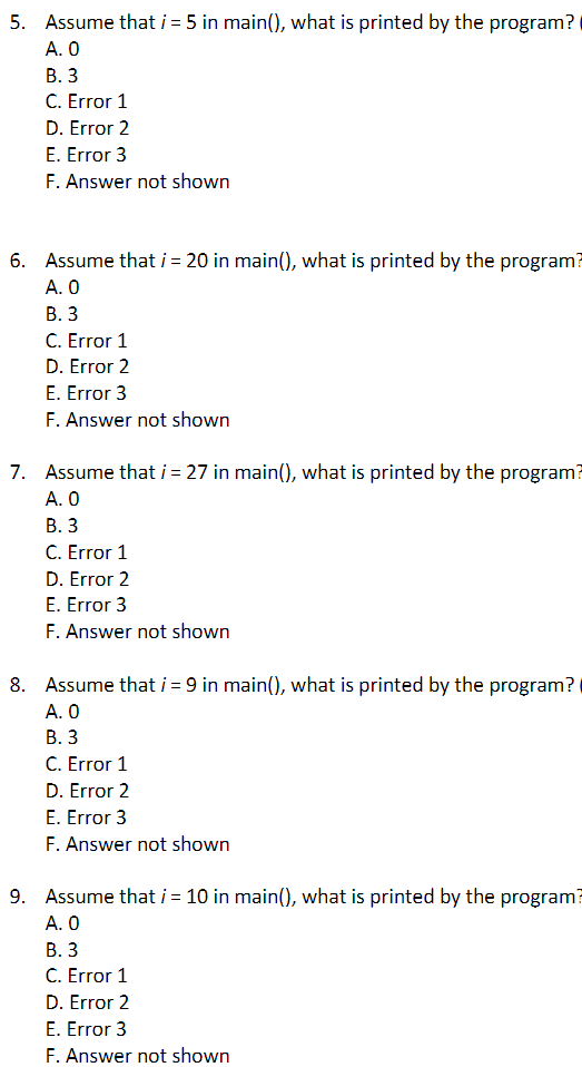 Solved Consider the following program: Question 5,6,7,8, and | Chegg.com