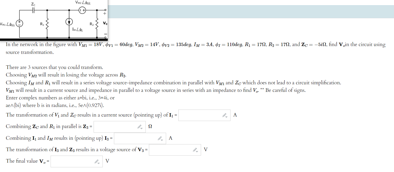 Solved In the network in the figure with VM1=18 | Chegg.com