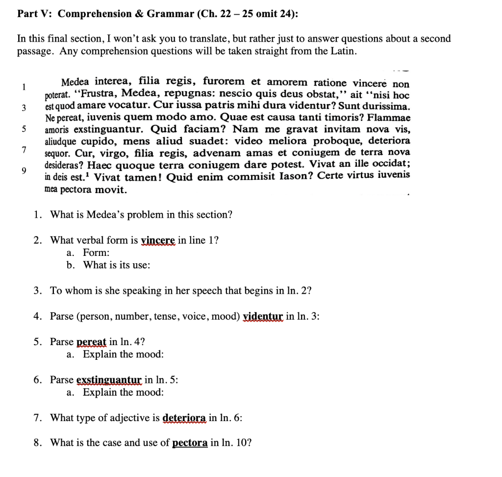 Part V: Comprehension \& Grammar (Ch. 22 - 25 omit | Chegg.com