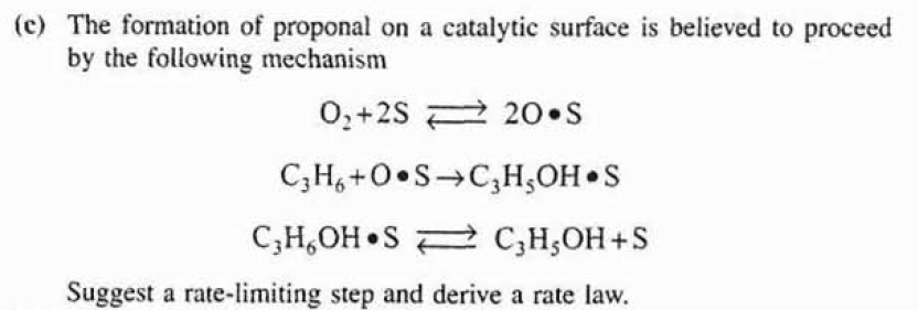 Solved (c) ﻿The formation of proponal on a catalytic surface | Chegg.com