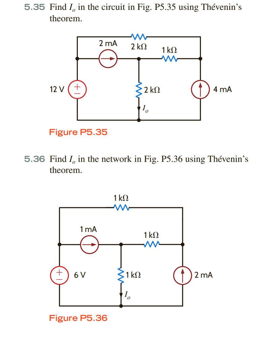 Solved 5.35 Find 1, in the circuit in Fig. P5.35 using | Chegg.com