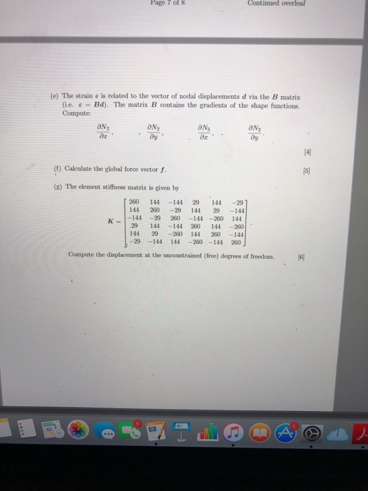 ↓) 7 /8 50.5% Q4 Consider the triangular elastic 2D | Chegg.com