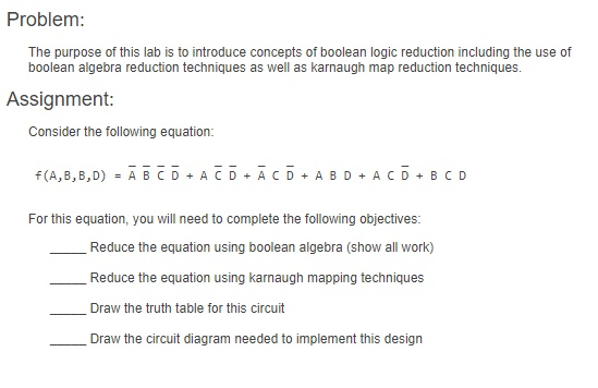 Solved Problem: The purpose of this lab is to introduce | Chegg.com