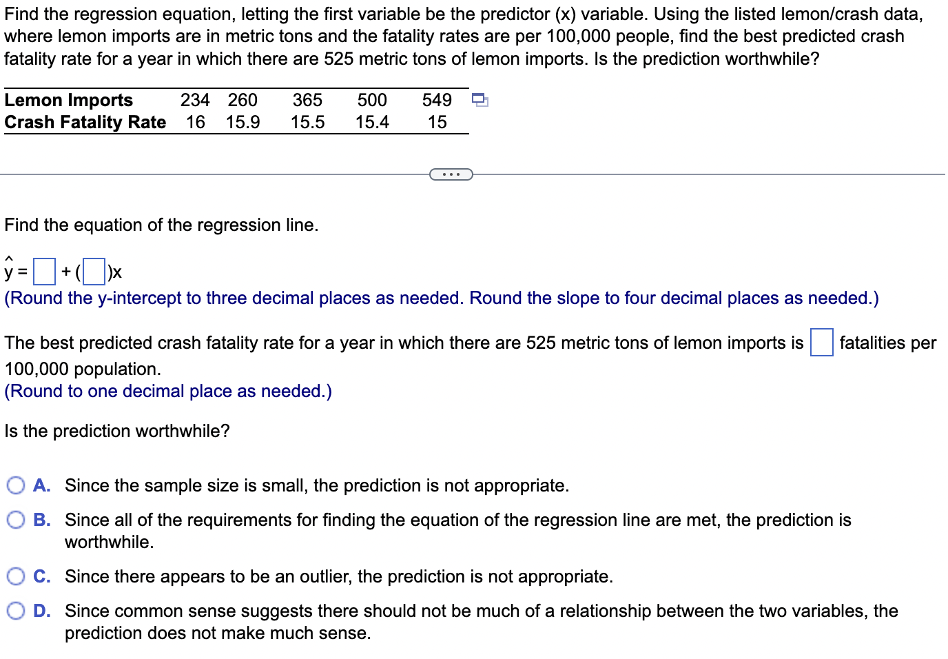 Solved Find the regression equation, letting the first | Chegg.com