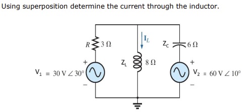 Solved Using superposition determine the current through the | Chegg.com