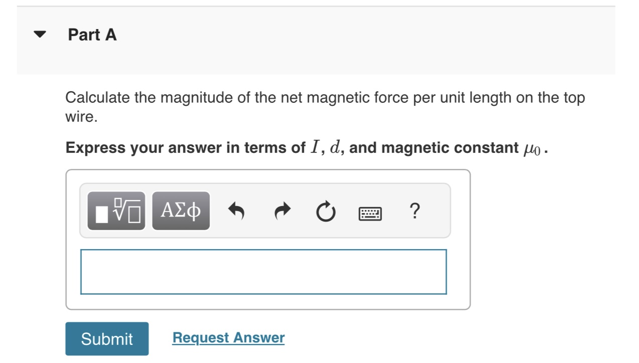 Solved Three parallel wires each carry current I in the | Chegg.com