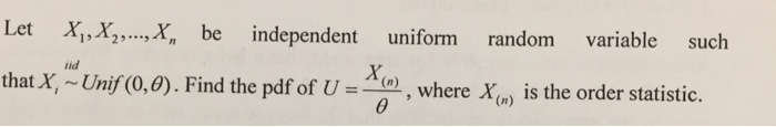 Solved Let XxXbe independent uniform random variable such | Chegg.com