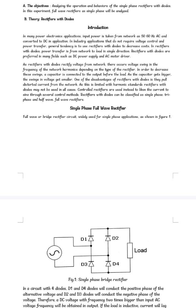 A. The objectives : Analyzing the operation and | Chegg.com