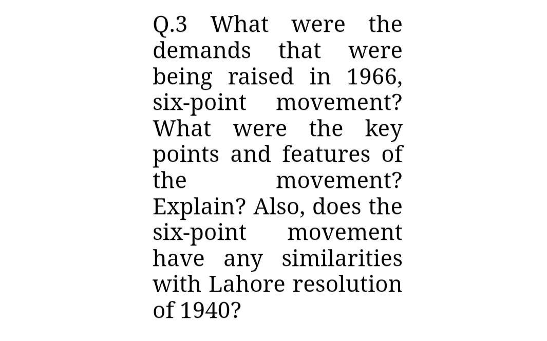 Solved Q.3 What were the demands that were being raised in | Chegg.com