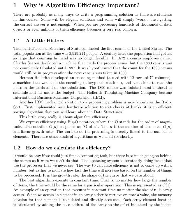 Solved 1 Why is Algorithm Efficiency Important? There are | Chegg.com