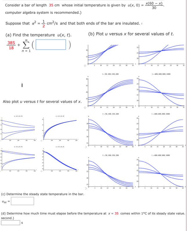 Solved 30 Consider a bar of length 35 cm whose initial | Chegg.com