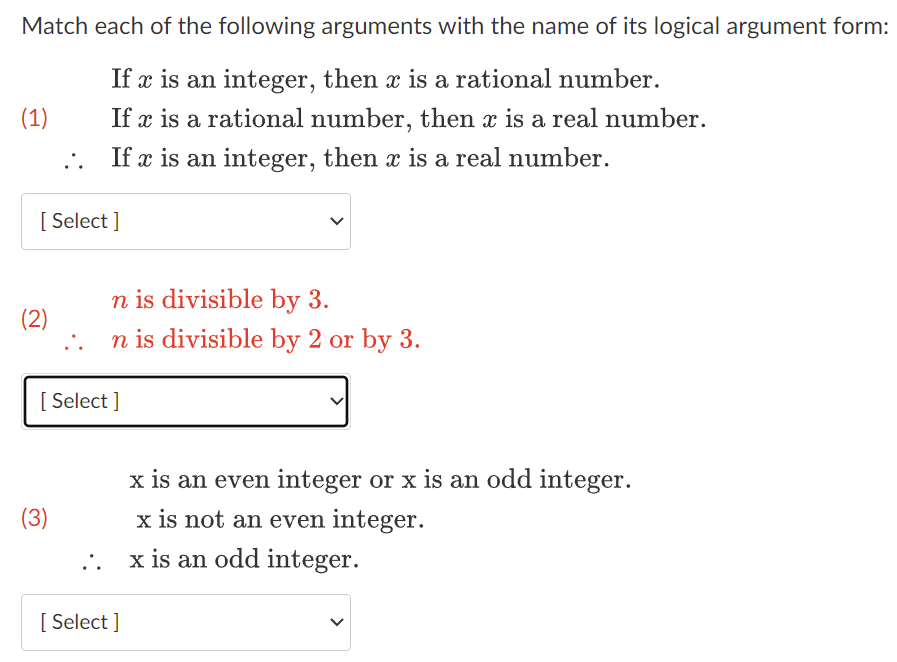 Solved Match each of the following arguments with the name | Chegg.com