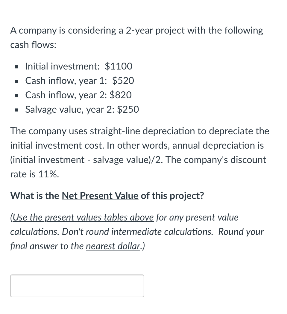 Solved Present Value of $1 received in n periods. Present | Chegg.com