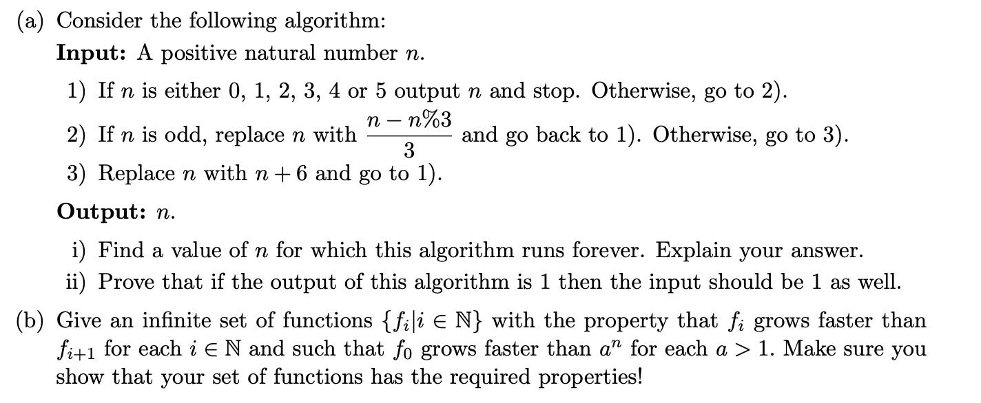 Solved (a) Consider the following algorithm: Input: A | Chegg.com Solved (a) Consider the following algorithm: Input: A | Chegg.com
