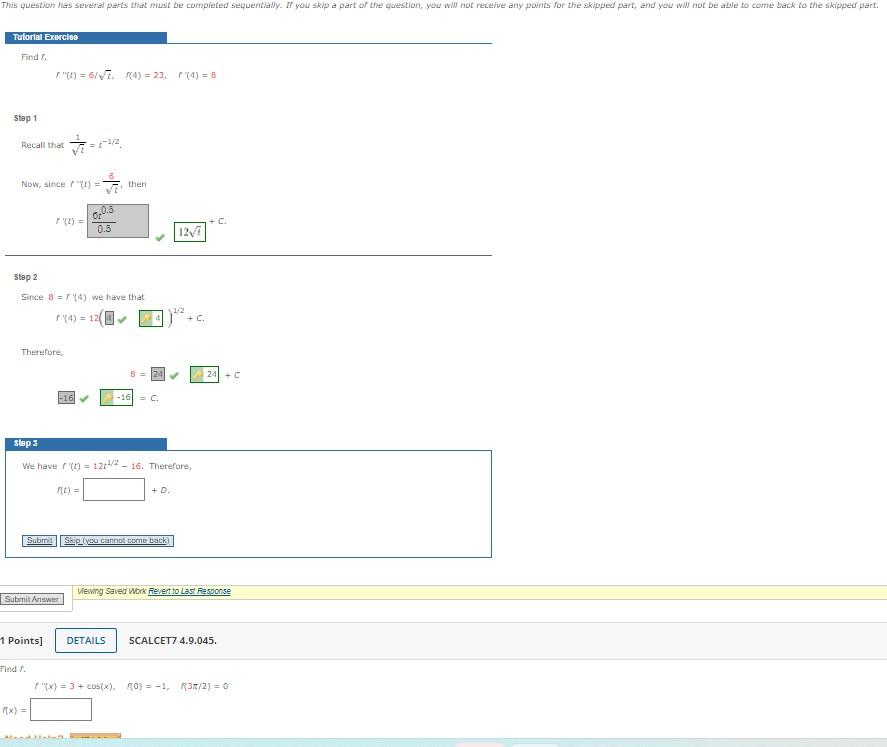 Solved This question has several parts that must be | Chegg.com