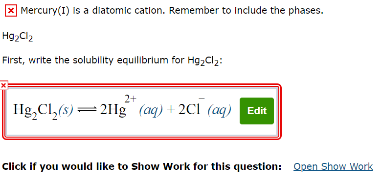 Solved Mercury(I) is a diatomic cation. Remember to include | Chegg.com