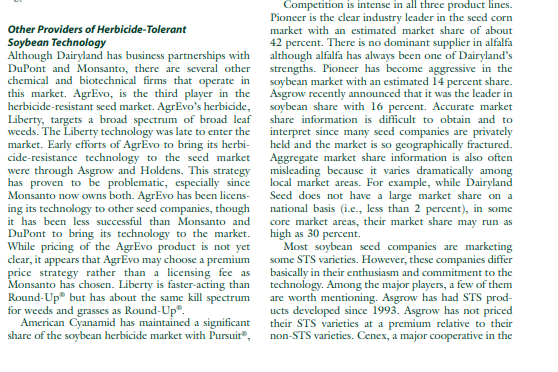 Solved PARTNERING STRATEGIES IN varieties that have faired | Chegg.com
