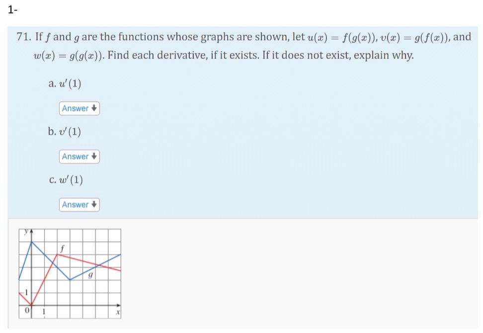 Solved 71. If f and g are the functions whose graphs are | Chegg.com