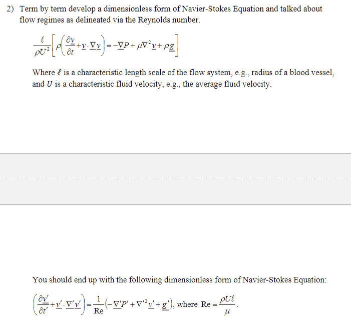 Solved Term by term develop a dimensionless form of | Chegg.com