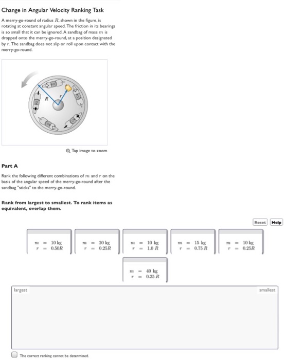 Solved Change in Angular Velocity Ranking Task A | Chegg.com