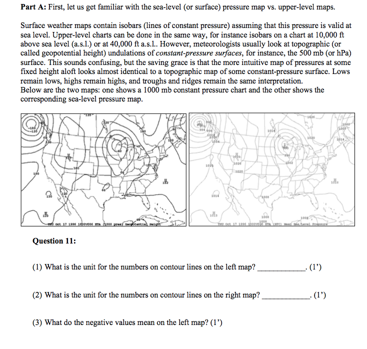Solved Part A: First, let us get familiar with the sea-level | Chegg.com
