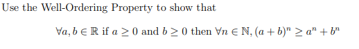 Solved Use the Well-Ordering Property to show that Va, b e R | Chegg.com