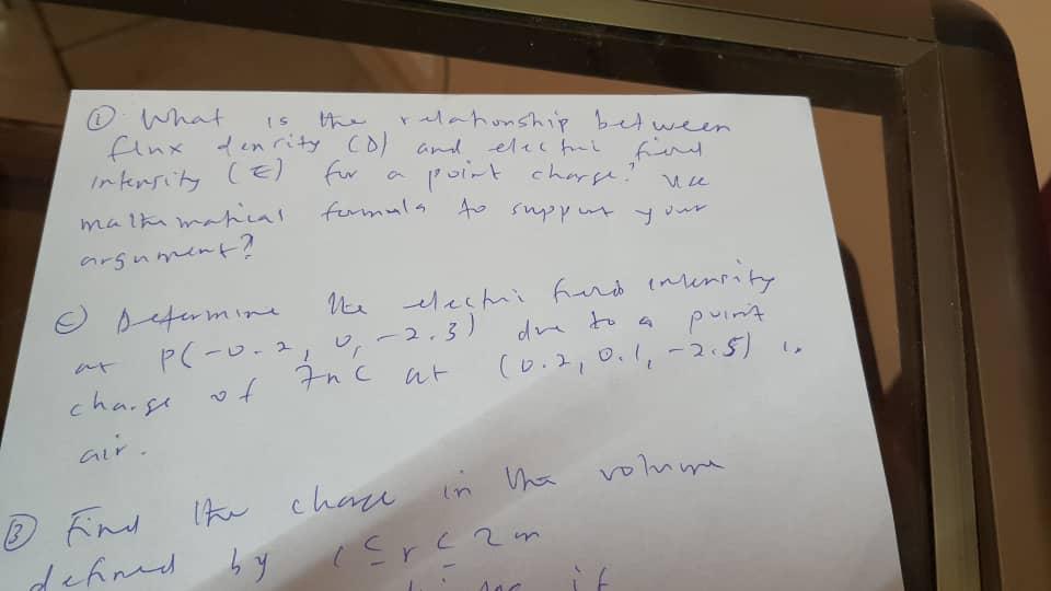 Solved IS ① What the relatonship between flux density Col | Chegg.com