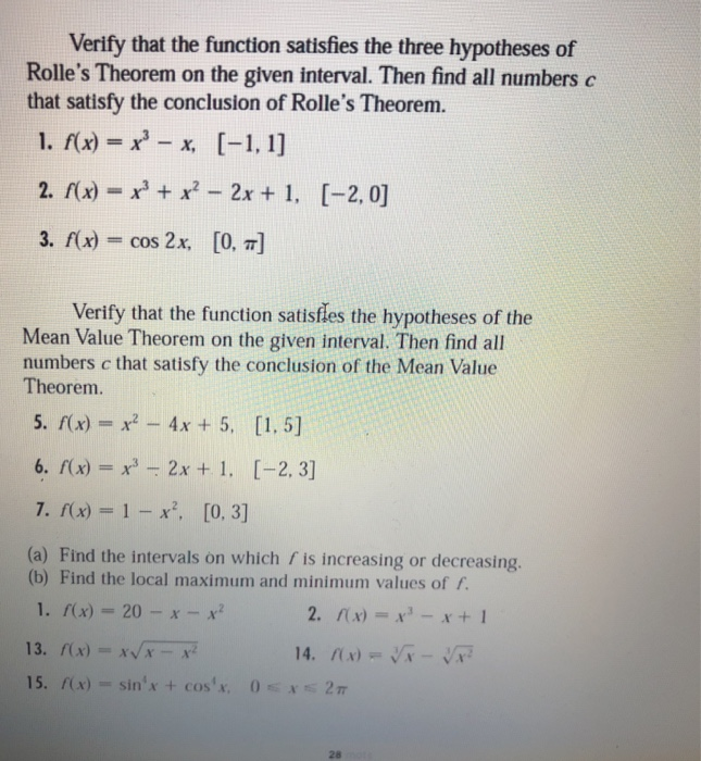 Solved Verify that the function satisfies the three | Chegg.com