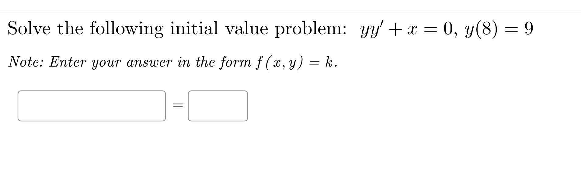 Solved Solve the following initial value problem: | Chegg.com